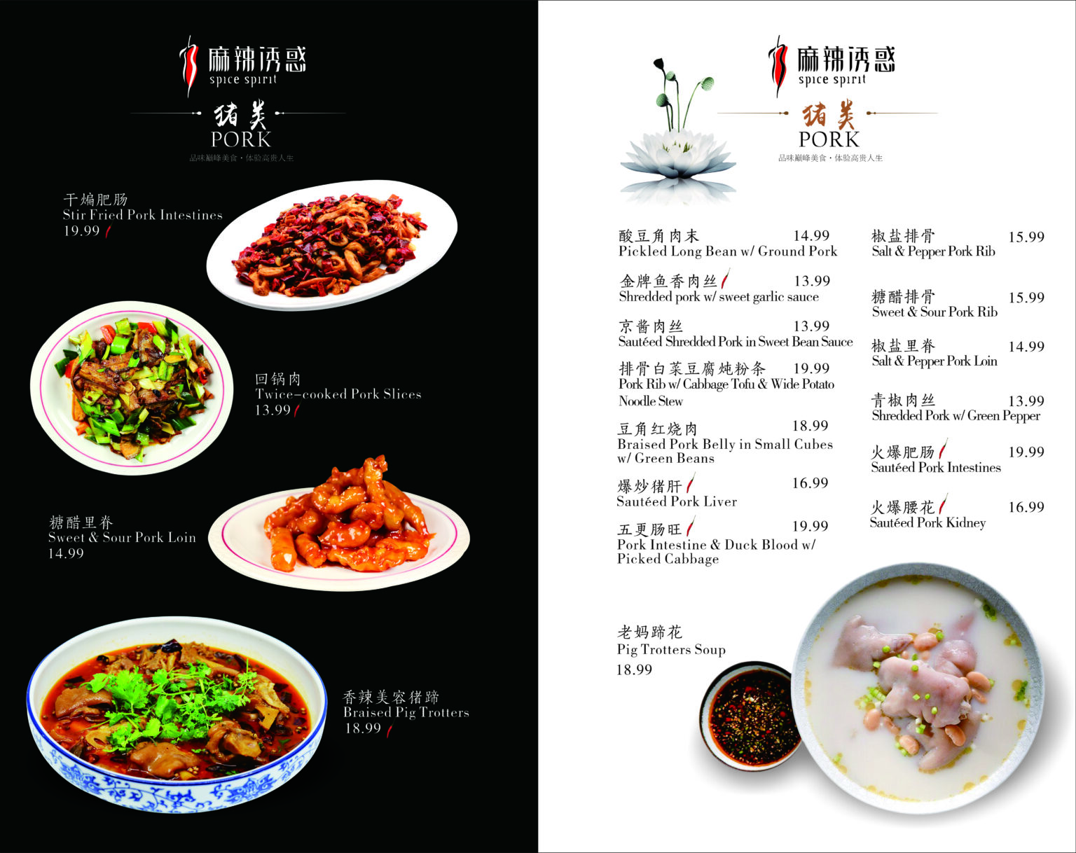 Menu – Spice Spirit